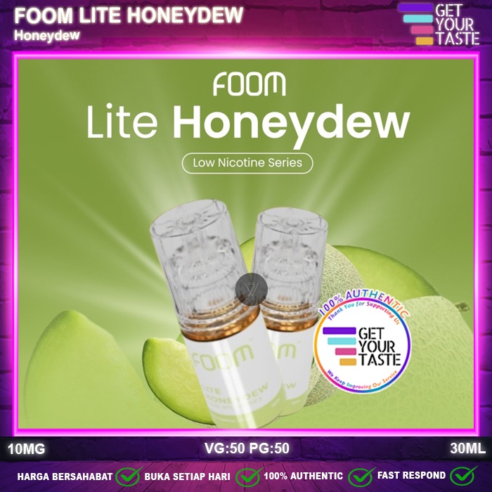 Jual Liquid Foom LITE Honeydew Fruity Salt Nic 30ML Pods Friendly by ...