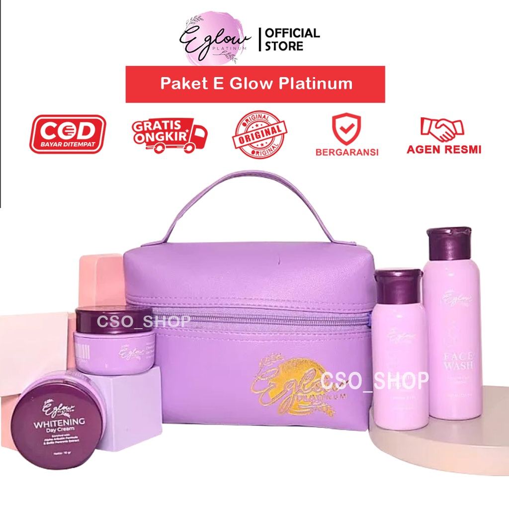 Jual CSO_SHOP EGLOW PLATINUM BPOM Original / Paket E Glow Platinum ...