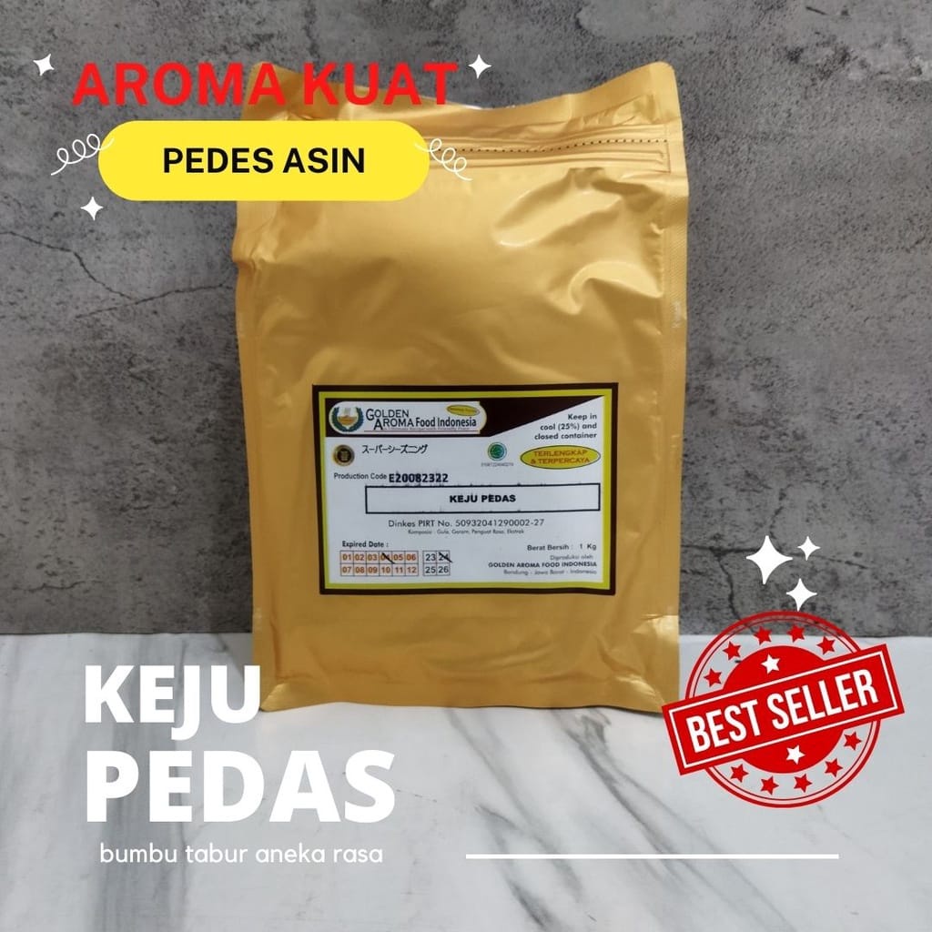 Jual Bumbu Tabur Penambah Rasa Keju Pedas Golden Aroma Food Indonesia ...