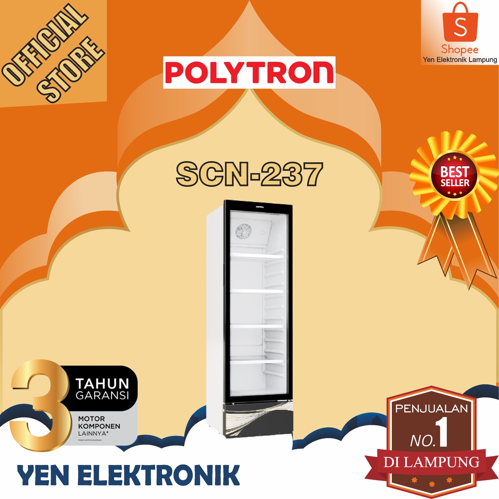 Jual Showcase POLYTRON SCN 237 - 4 Rak Display Cooler Kulkas Low Watt ...