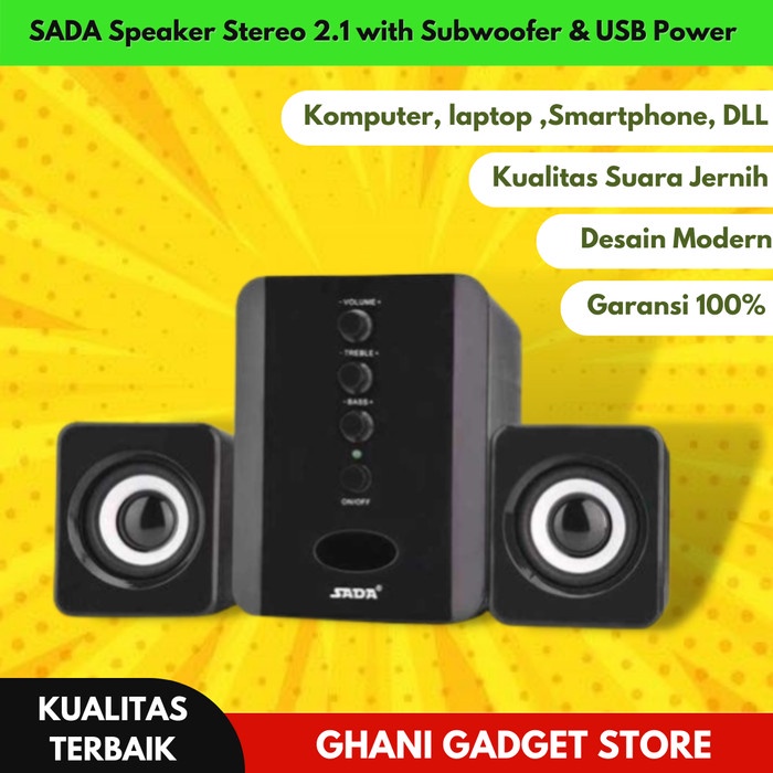 Jual Speaker Subwoofer Stereo Laptop Pc Komputer Hp Audio Spiker Jernih ...