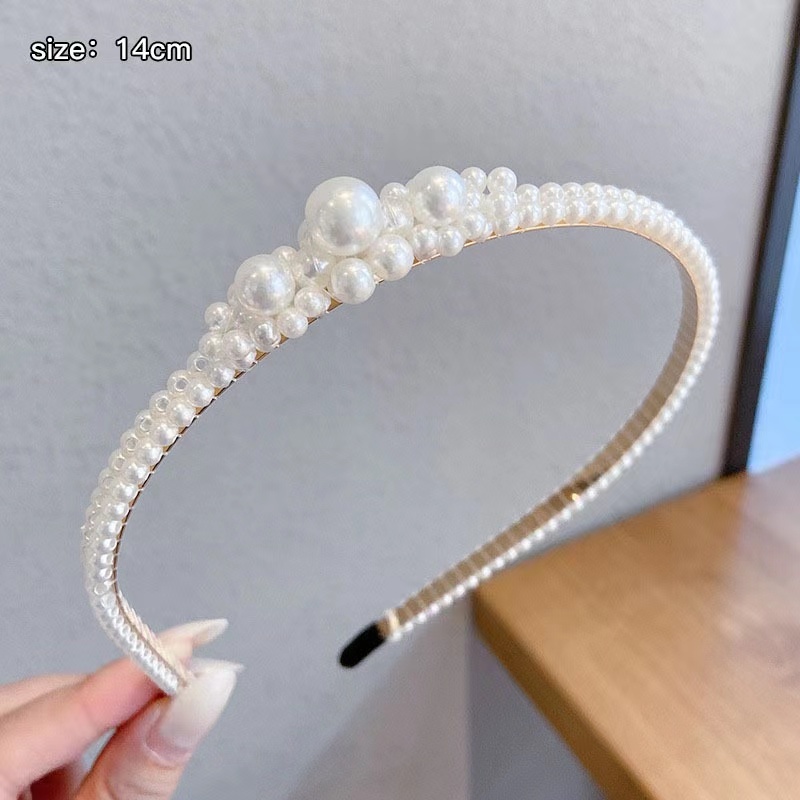 Jual Bando Mutiara Korea Bando Rambut Hairband Pearl Motif Bervariasi ...