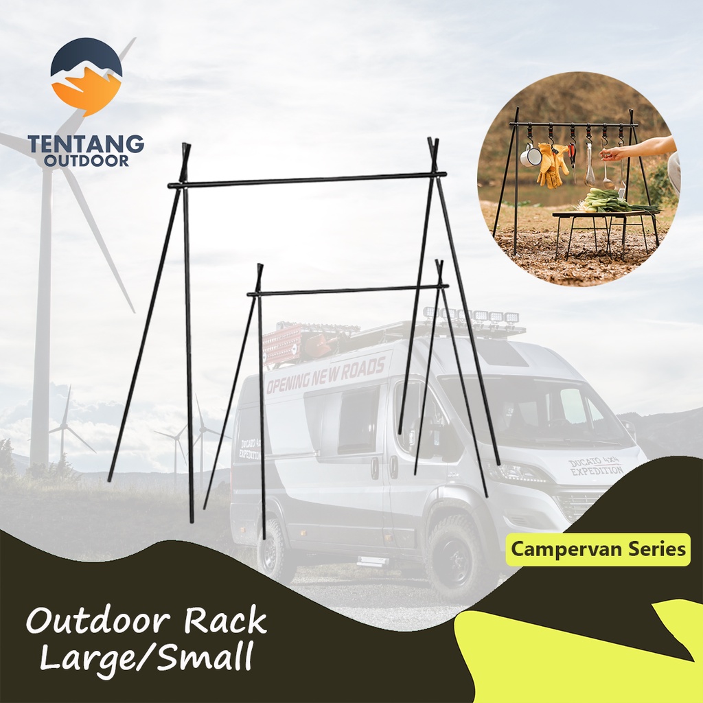 Jual Rak Tenda Camping Aluminium Portable Tripod Hanging Rack Outdoor ...