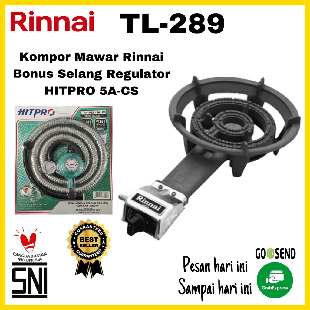 Jual Paket Kompor Mawar Rinnai TL-289 RI / Kompor Cor Hitpro N31-A ...