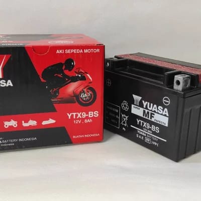 Jual aki kering yuasa accu kering yuasa YTX9 BS ninja 250 ninja 250 fi Z250 Pulsar 200 NS ...