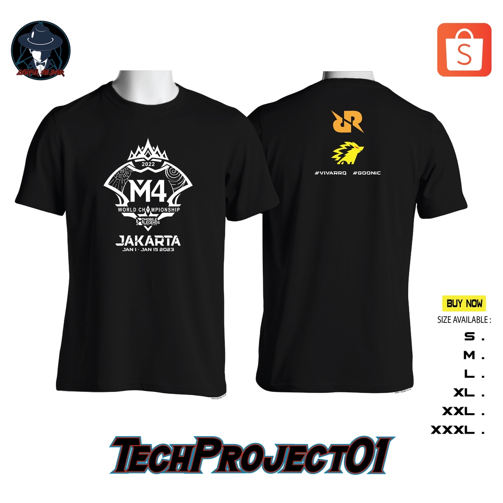 Jual New Tshirt Kaos M4 World Championship MLBB Jakarta RRQ Onic Esport ...