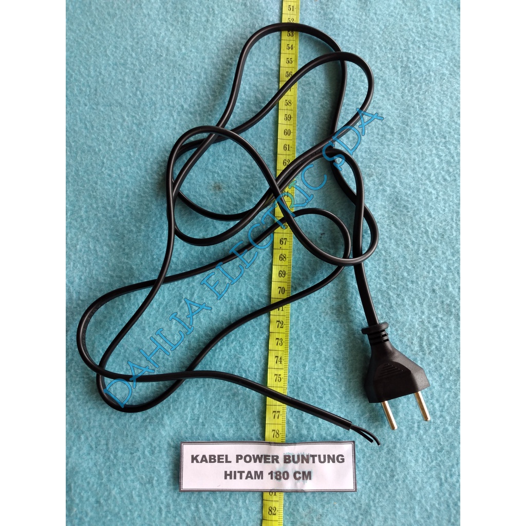 Jual KABEL POWER BUNTUNG HITAM 180 CM | Shopee Indonesia