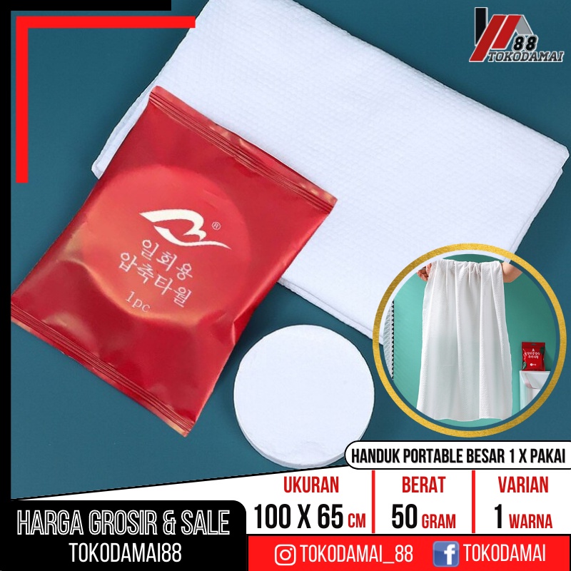 Jual HANDUK SEKALI PAKAI HANDUK TRAVELING PORTABLE BISA DI GUNAKAN DI ...