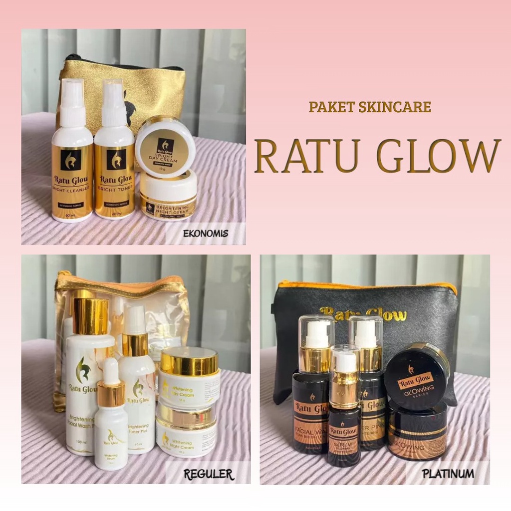 Jual RATU GLOW SKINCARE PAKET BRIGHTENING & ACNE ORIGINAL PENCERAH WAJAH/PLATINUM/REGULER ...