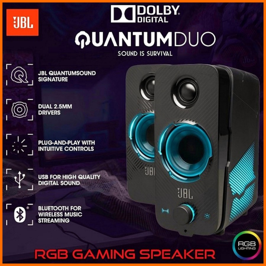 Jual SPEAKER GAMING PC JBL QUANTUM DUO BLUETOOTH RGB ORIGINAL RESMI IMS ...