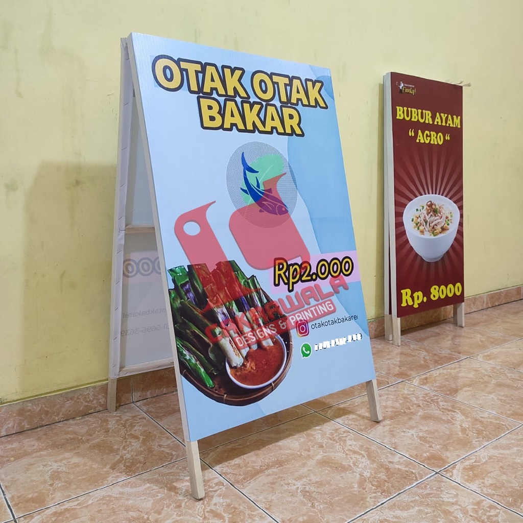 Jual STAND BANNER KAYU UKURAN 60 X 110 - SEGITIGA BANNER KAYU ...