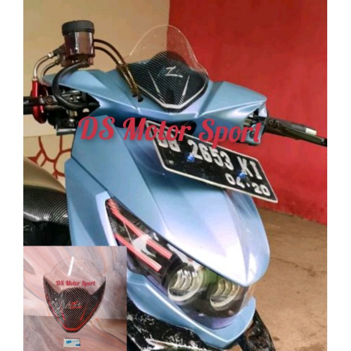 Jual VISOR MIO SOUL GT CARBON MODEL TERBARU WINDSHIELD MIO SOUL GT ...