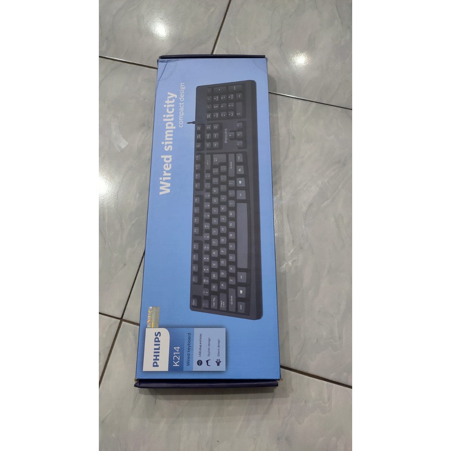 Jual KEYBOARD USB EKSTERNAL PHILIPS K214 | Shopee Indonesia