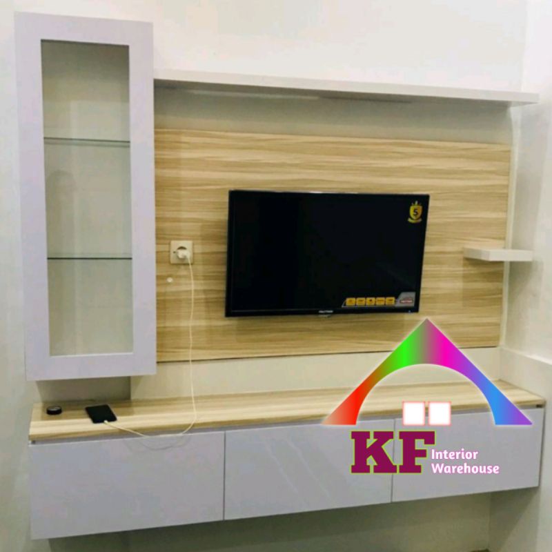 Jual BACKDROP TV TEMPEL DINDING / BACKDROP HPL | Shopee Indonesia