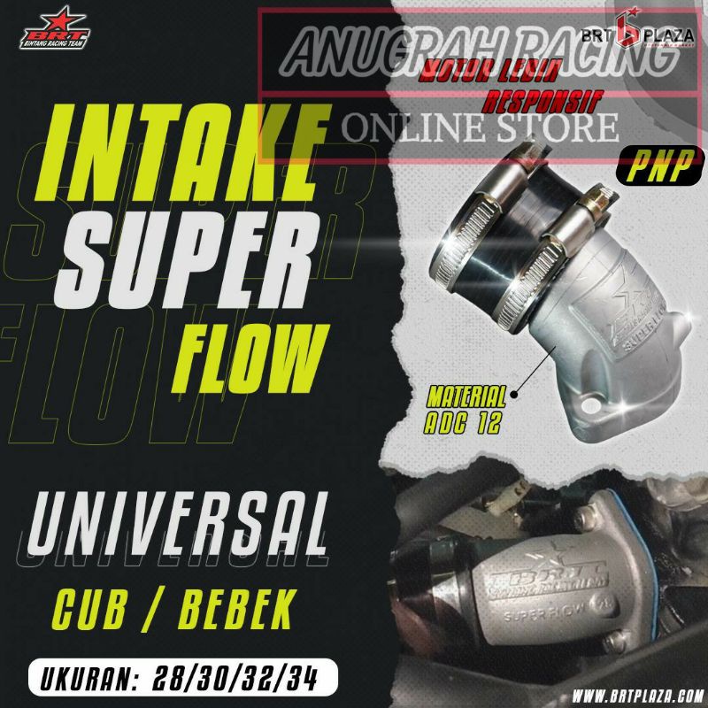 Jual INTAKE SUPER FLOW BRT INTEK KARBU UK 28 30 32 34 MM BEBEK MATIC UNIVERSAL MIO JUPITER ...