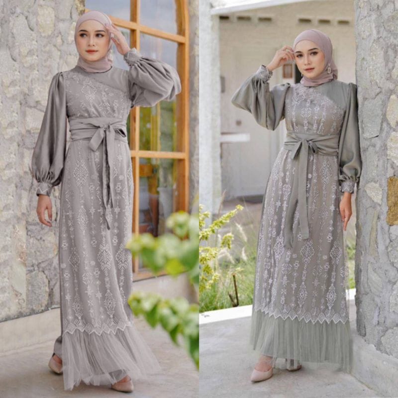 Jual O2 Fashion / Maxi rona / bisa cod gamis tile cantik model terbaru ...