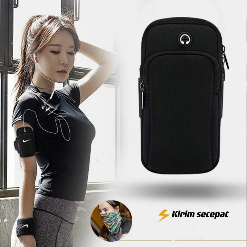 Jual Tas Lengan Jogging / Tas Hp Sepeda / Armband Olahraga Waterproof ...