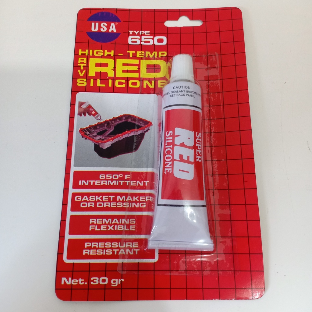 Jual Lem Silikon / Silicon Silicone Tube Hi Temp Red Super Sealer ...