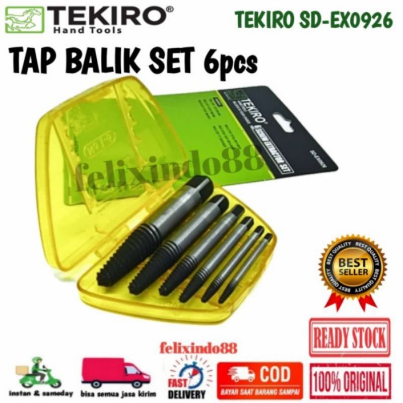 Jual TAP BALIK SET 6 PCS TEKIRO ORIGINAL SCREWDRIVER EXTRACTOR SD ...