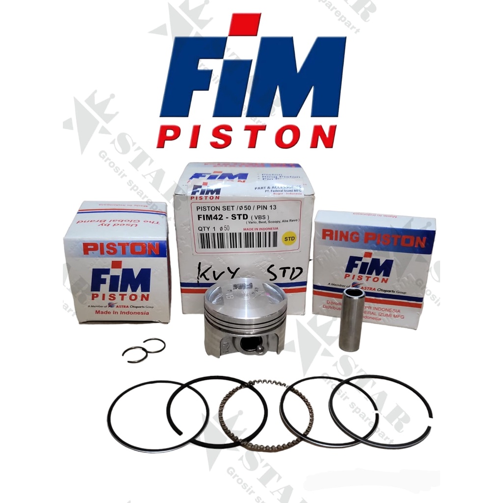 Jual PISTON KIT / SEHER PAKET VARIO KVB / BEAT / BEAT FI / BLADE FIM 42 ...