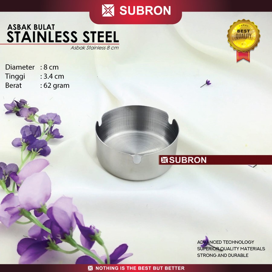 Jual SUBRON Elegant Asbak Stainless Diameter 8cm | Shopee Indonesia