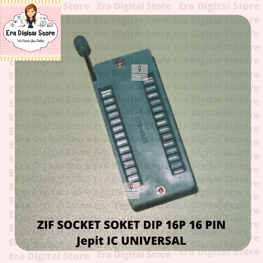 Jual ZIF SOCKET SOKET DIP 16P 16 PIN Jepit IC UNIVERSAL | Shopee Indonesia
