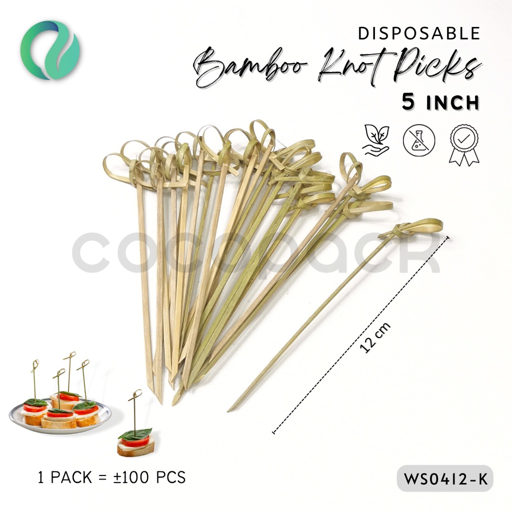 Jual Disposable Cocktail Bamboo Knot Picks 12cm | Shopee Indonesia