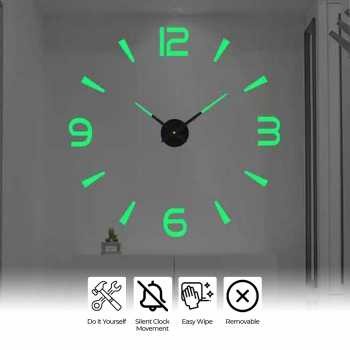 Jual JAM DINDING BESAR MENYALA DALAM GELAP JAM DINGDING BESAR JAM ...