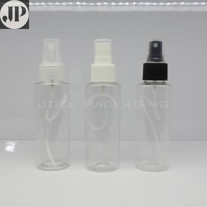 Jual BOTOL RF 100ML NATURAL SPRAY PUTIH CLEAR HITAM 100 ML PET BENING - Tutup Clear | Shopee ...
