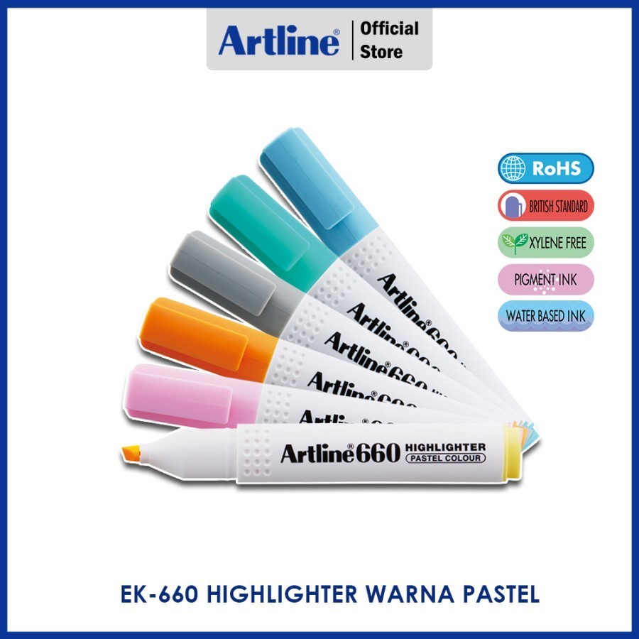 Jual Highlighter Artline EK-660 PASTEL (1PCS) + | Shopee Indonesia