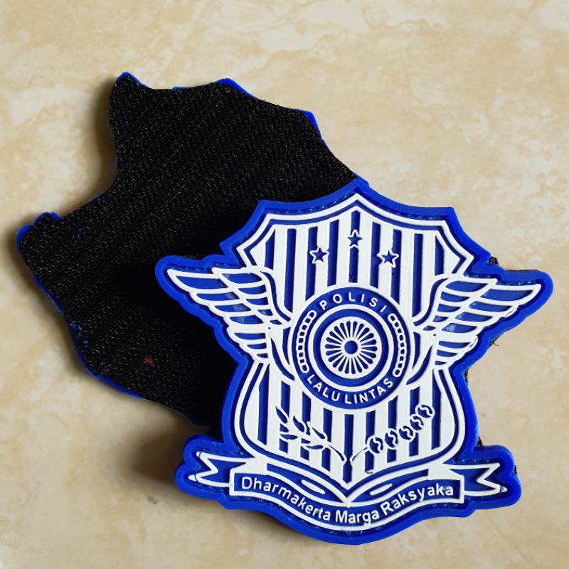 Jual patch rubber logo lantas polri / polantas / polisi lalulintas ...