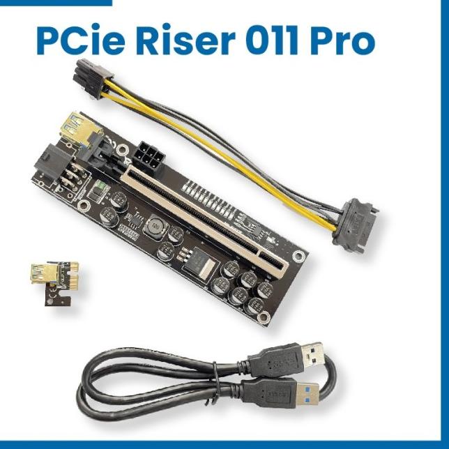 Jual PCIe Riser Card 011s PRO - For Mining VGA / GPU - 10 Kapasitor ...