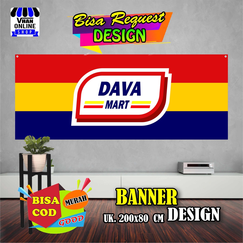 Jual Spanduk Banner Warung, Toko Model Design Minimarket Keren Simple ...