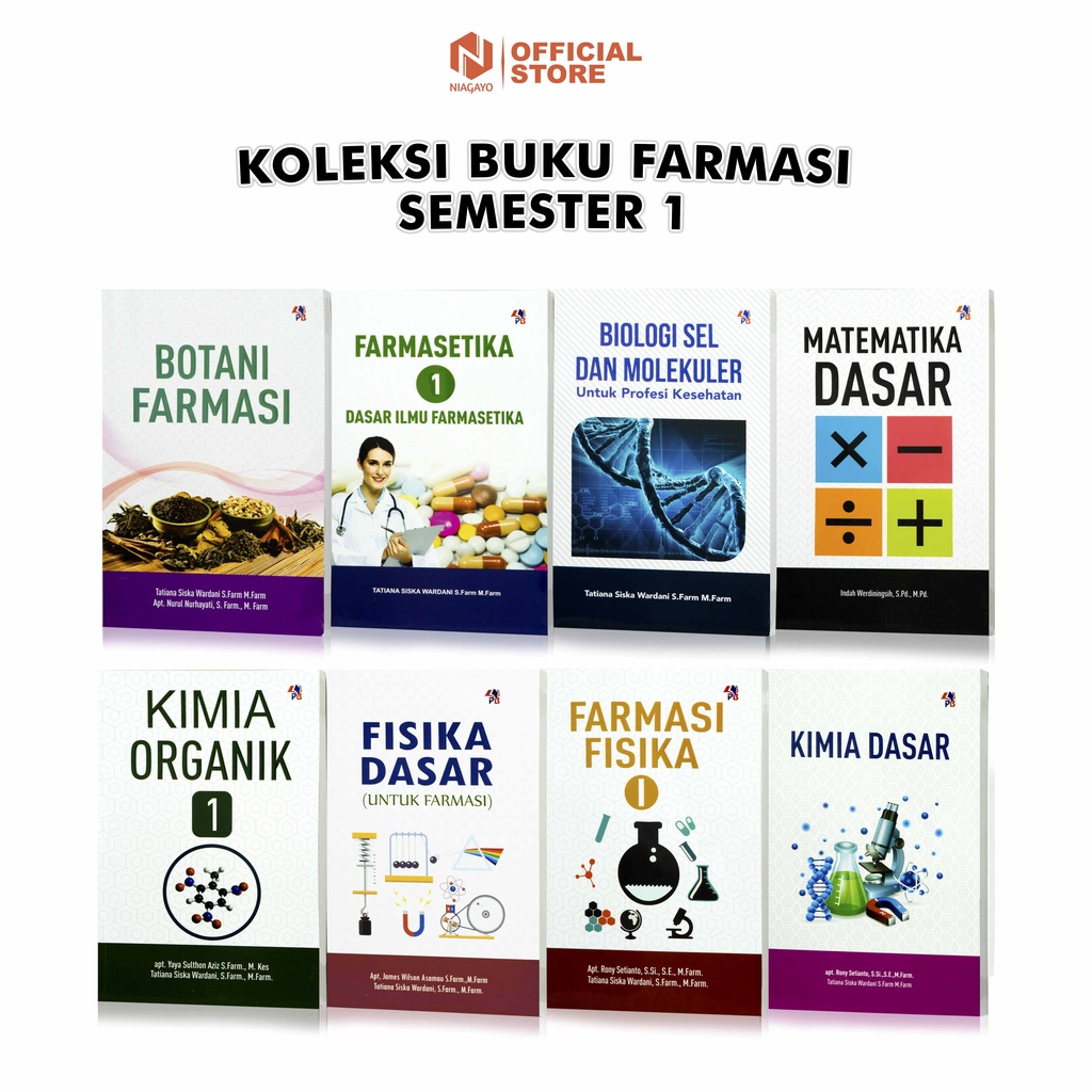 Jual Buku Farmasi : Fisika Dasar Untuk Farmasi / Farmasi Fisika 1 / Farmasetika 1 / Botani ...