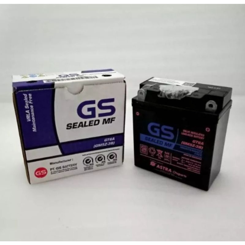 Jual AKI ACCU KERING GS ASTRA GM5Z-3B MF UNTUK MOTOR MIO SPORTY MIO SMILE JUPITER Z MX LAMA VEGA ...