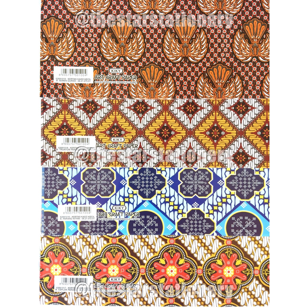 Jual Kertas Kado Kiky Kecil Motif Batik Uk. 48 x 62 cm ( 1 Pack isi 50 ...
