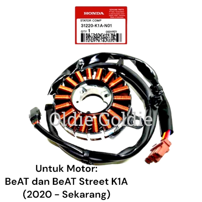 Jual 31220-K1A-N01 Spol Spul Spool Stator Comp Beat LED Eco Street K1A AHM | Shopee Indonesia