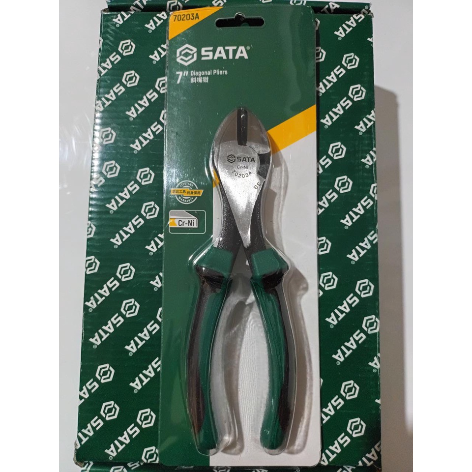 Jual Tang Diagonal 7 Inch - Diagonal Pliers 70203A SATA TOOLS | Shopee ...