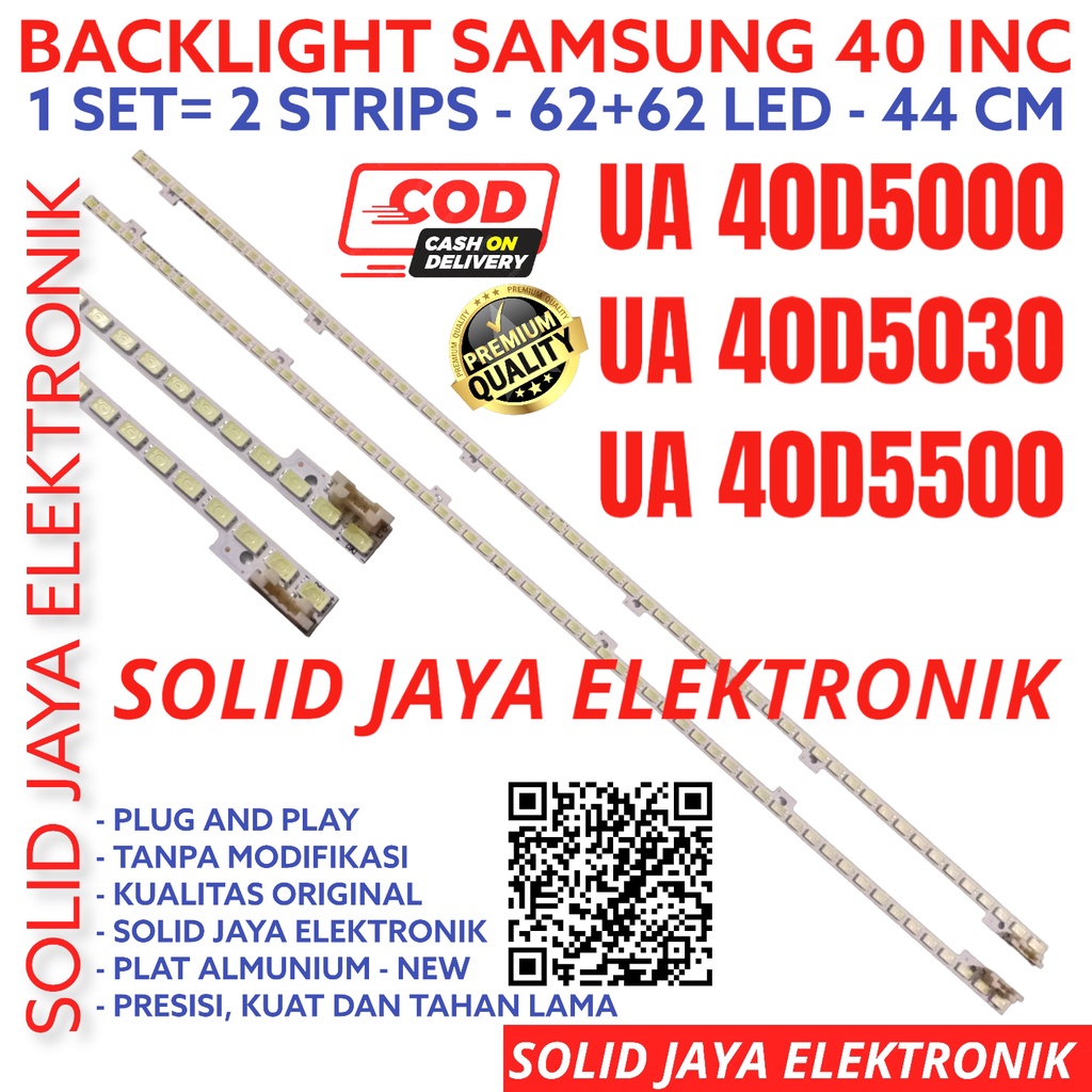 Jual BACKLIGHT TV LED SAMSUNG 40 INC UA 40D5000 40D5030 40D5500 LAMPU BL SMD 40D LIDI STRIP ...
