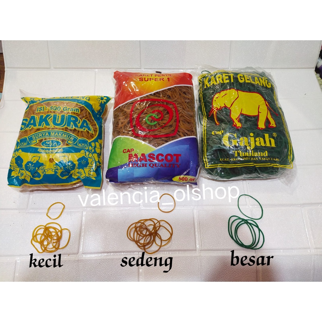 Jual Karet Gelang Karet Minyak Karet Kuning Karet hijau 500gram | Shopee Indonesia