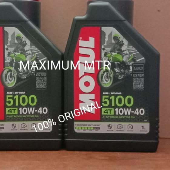 Jual OLI MESIN MOTUL 5100 ESTER(4T/1L)10W-40/Technosynthese/100% Orisinil | Shopee Indonesia