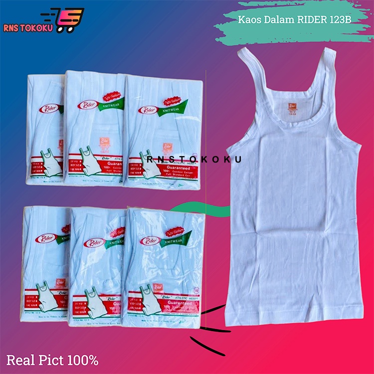 Jual Singlet RIDER Polos / Pakaian Dalam Pria RIDER 123 B Putih Polos ... Jual Singlet RIDER Polos / Pakaian Dalam Pria RIDER 123 B Putih Polos ...