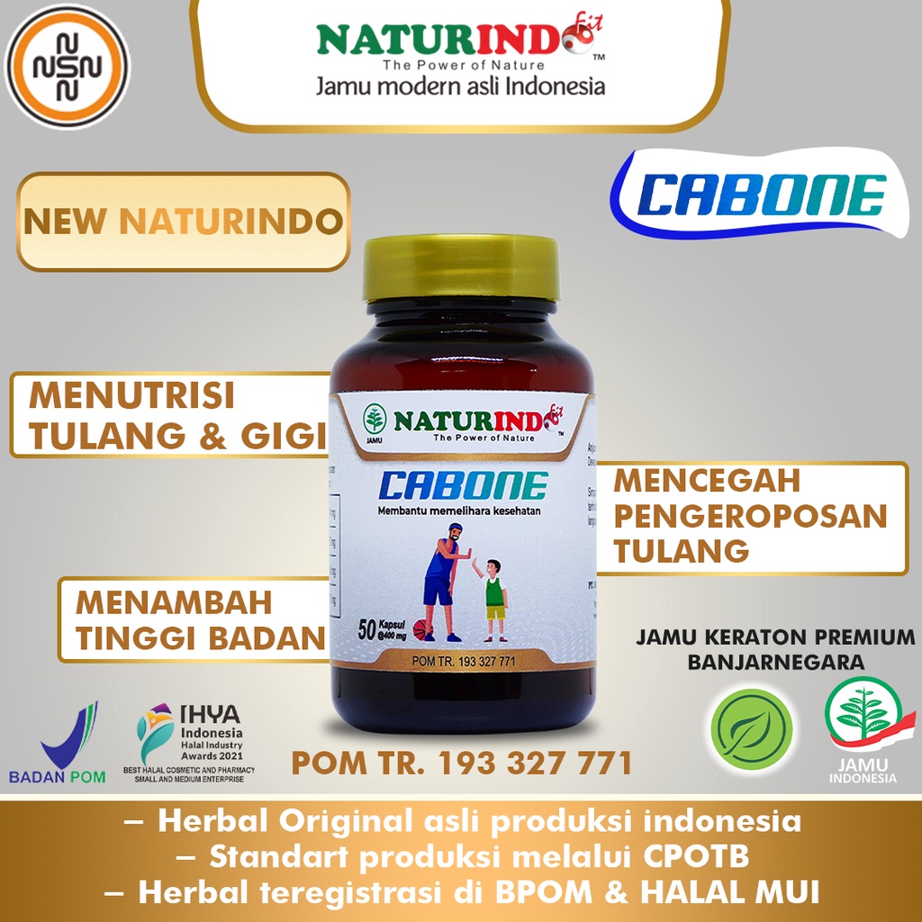Jual Cabone Obat Herbal Patah Tulang dan retak isi 50 Kapsul | Shopee ...