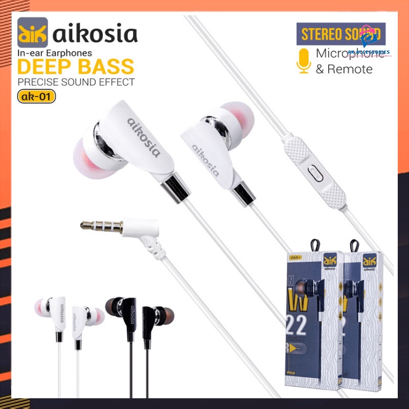 Jual AKACC HANDSFREE AIKOSIA MODEL AK-01+ PREMIUM HIFI SOUND SUPER BASS ...