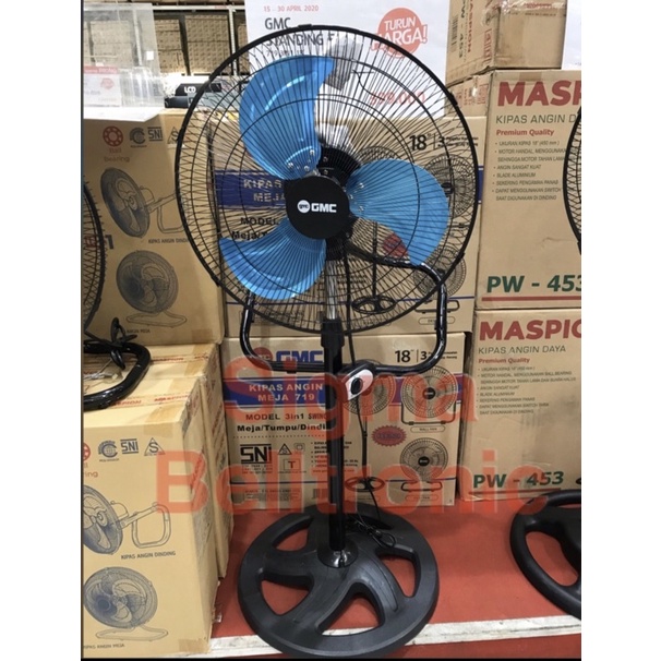 Jual Stand fan 3in1 GMC-728. Kipas angin BESI 18 inch berdiri, meja ...