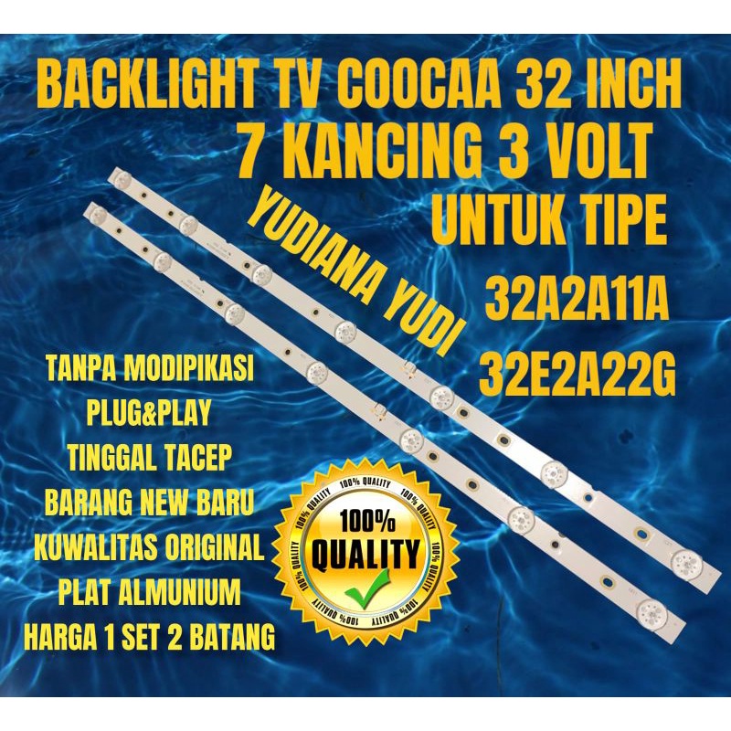 Jual BACKLIGHT TV LED COOCAA 32INCH 32A2A11A 32E2A22G LAMPU COOCAA 32INCH | Shopee Indonesia
