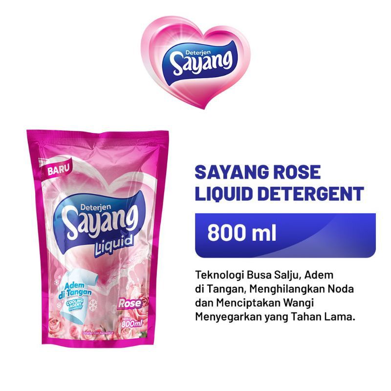 Jual SAYANG Rose Liquid Detergent 800ml | Shopee Indonesia