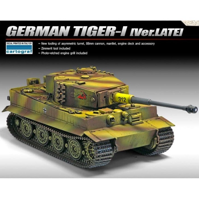 Jual Model Kit Academy Tiger -1 "LATE VERSION" 13314 1/35 | Shopee ...