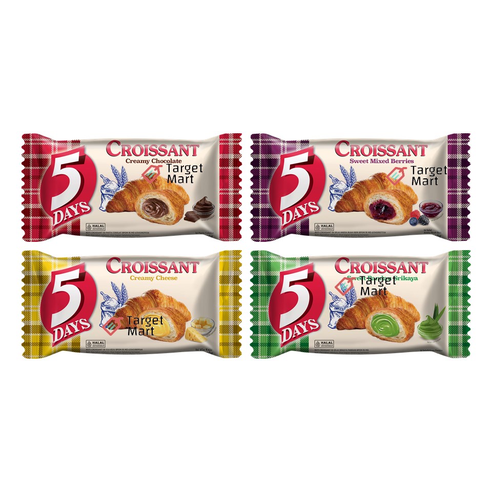 Jual 5 Days Roti Croissant Kue Lembut Berbagai Varian Pilih Rasa ...