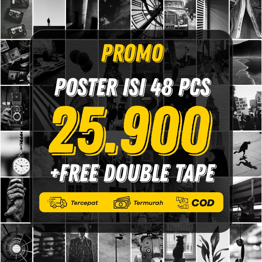 Jual Poster Dinding Aesthetic Monochrome Series Dekorasi Poster Kamar ...